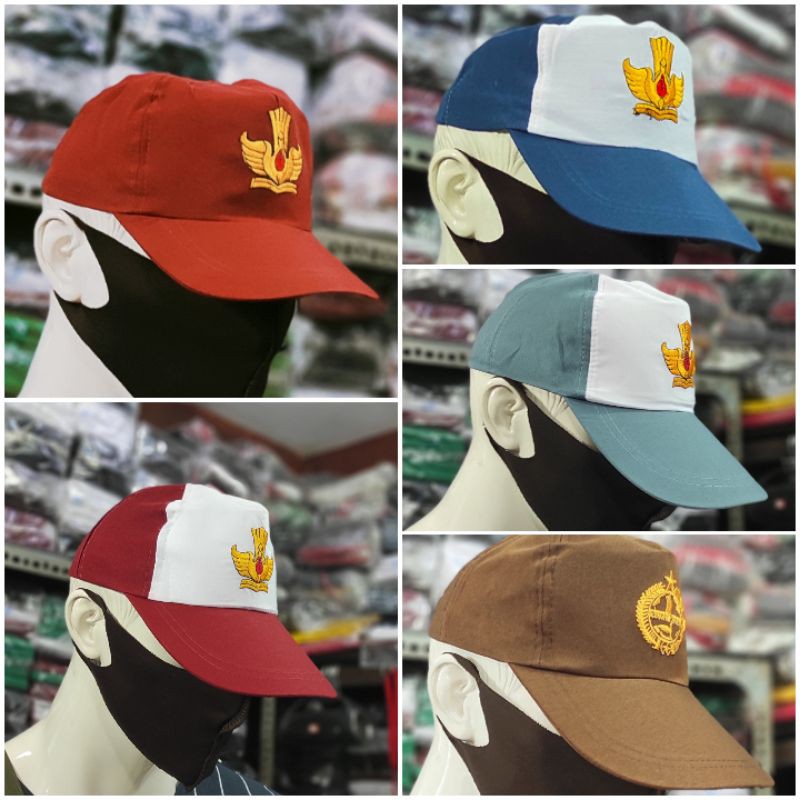 Jual Topi Sekolah anak SD SMP SMU Dan PRAMUKA Katun | Shopee Indonesia