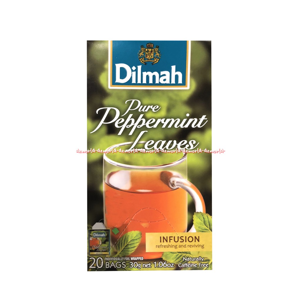 Jual Dilmah Pure Peppermint Leaves Infusion 20Tea Bag Teh Rasa Mint ...