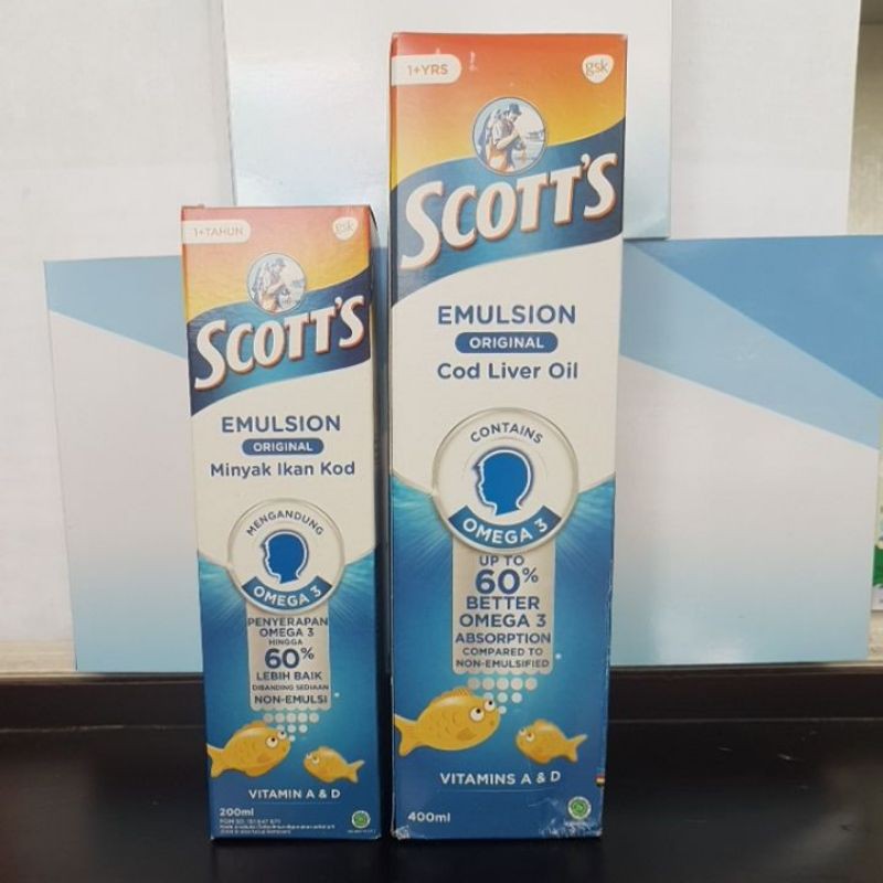 Jual Scotts Emulsion Original dengan Omega 3, Vitamin A dan D | Shopee ...