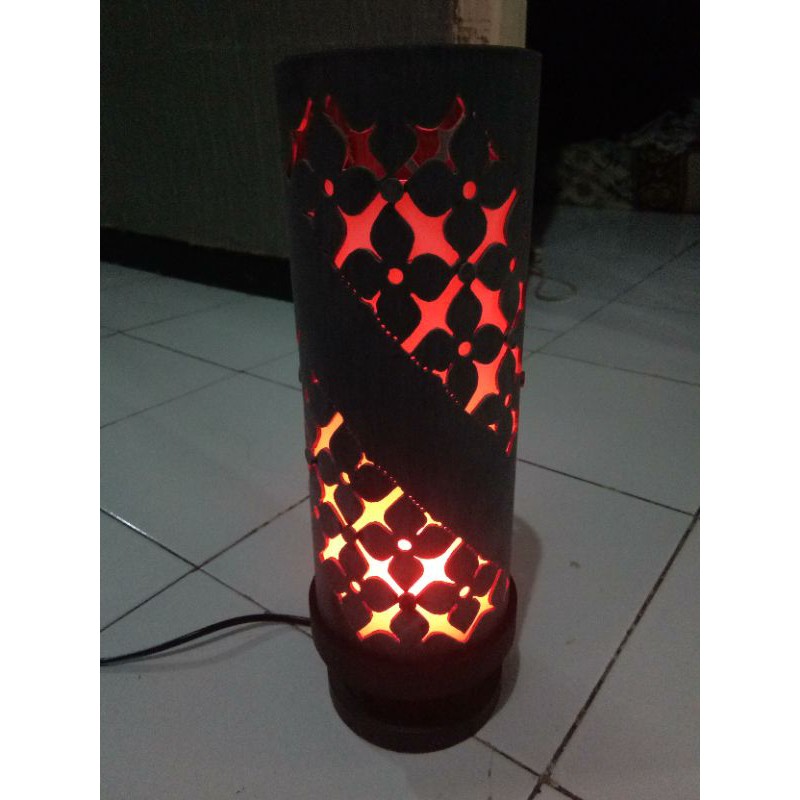 Jual lampu hias pvc motif batik bunga geranium merah | Shopee Indonesia