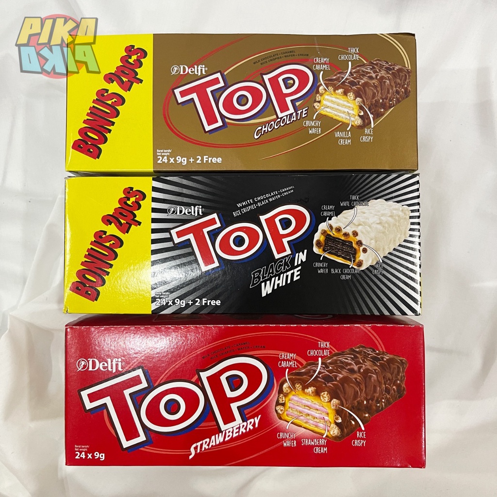 Jual WAFER TOP DELFI BOX ISI 24 BUNGKUS @9g | Shopee Indonesia