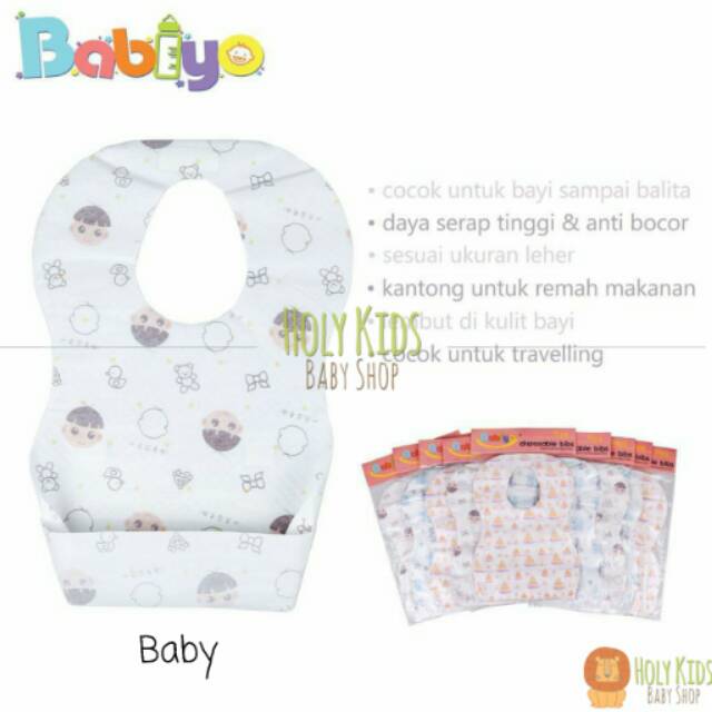 Jual Babiyo Disposible Bibs (10 pcs) | Shopee Indonesia
