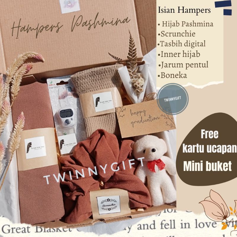 Jual KADO ULANG TAHUN CEWEK HIJAB PASHMINA HAMPERS /GIFT BOX HIJAB PASHMINA DIAMOND CERUTY ...
