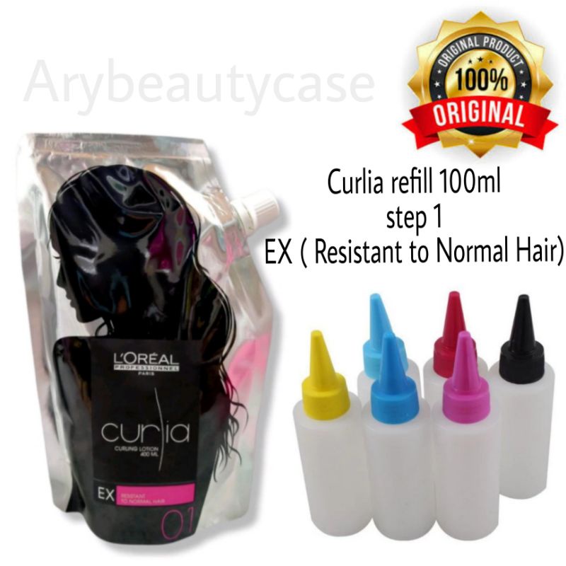 Jual Loreal Curlia refill 100ml step 1 dan step2 obat keriting rambut ...