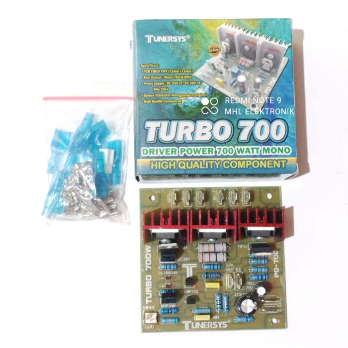 Jual Kit Turbo 700 Driver Power Amplifier 700W Mono TUNERSYS PD700 ...