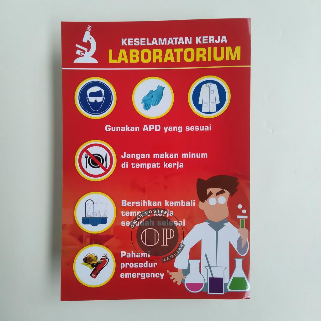 Jual Poster K3 - Poster Keselamatan Kerja Laboratorium - Poster Standar ...