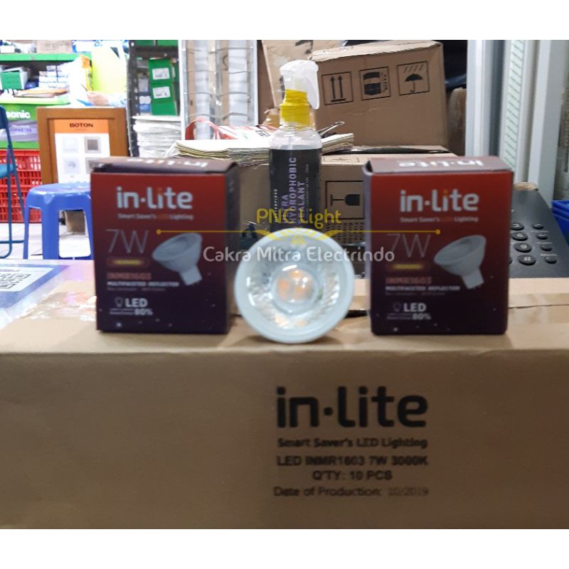 Jual IN LITE LAMPU LED SPOT LIGHT MR16 7W 3000K WARM WHITE KUNING 220V ...