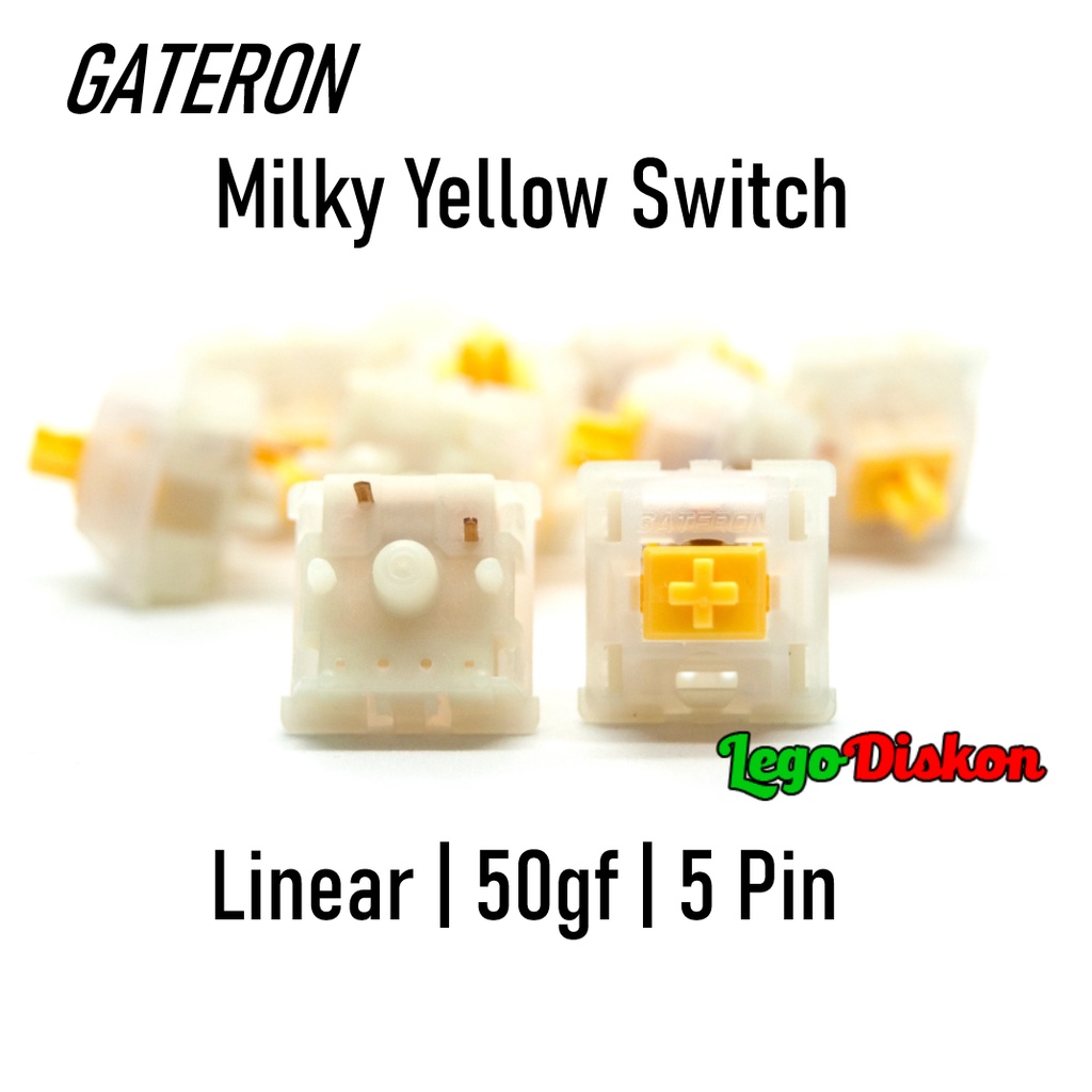 Jual GATERON MILKY YELLOW Linear PCB Mount 5 PIN Mechanical Keyboard ...