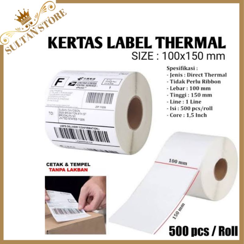 Jual Kertas Thermal 100x150 mm isi 500 pcs lembar | Shopee Indonesia