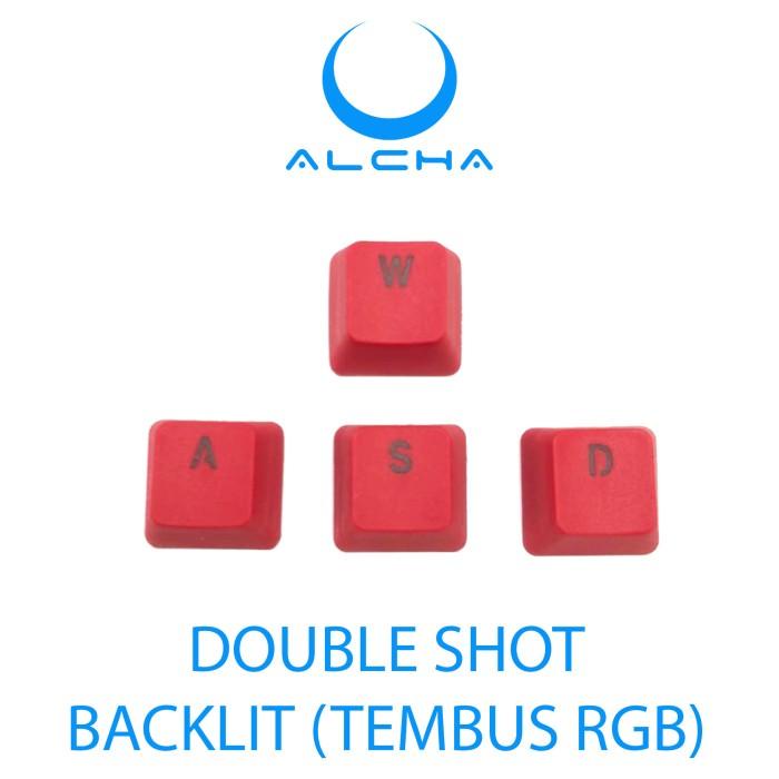Jual Keyboard Gaming | Alcha Keycaps Pbt Double Shot Wasd Red Backlit ...