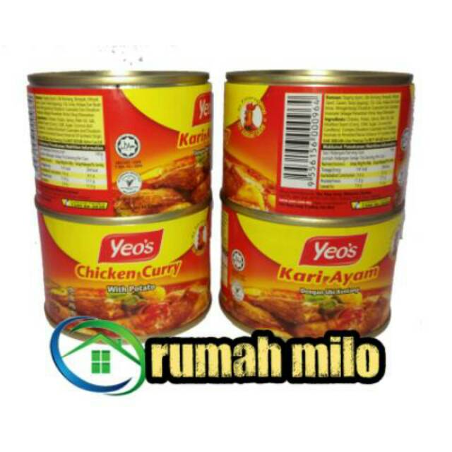 Jual YEO'S MALAYSIA - KARI AYAM DENGAN KENTANG KEMASAN KALENG 145GRAM ...
