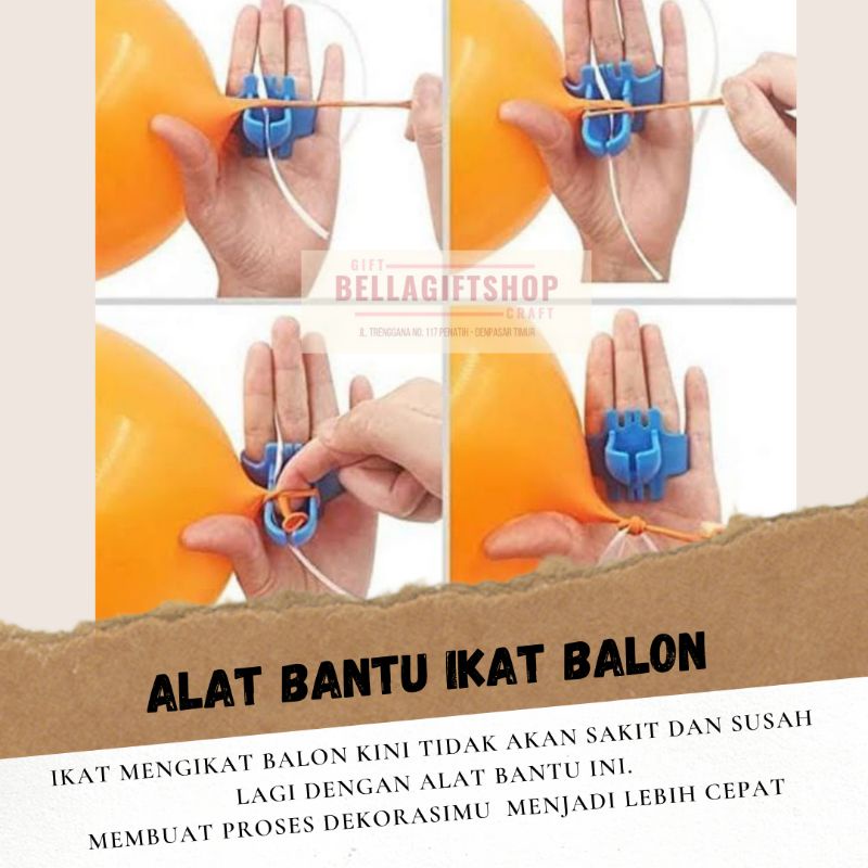 Jual alat pengikat balon balloon knotter ikat balon alat bantu dekorasi ...