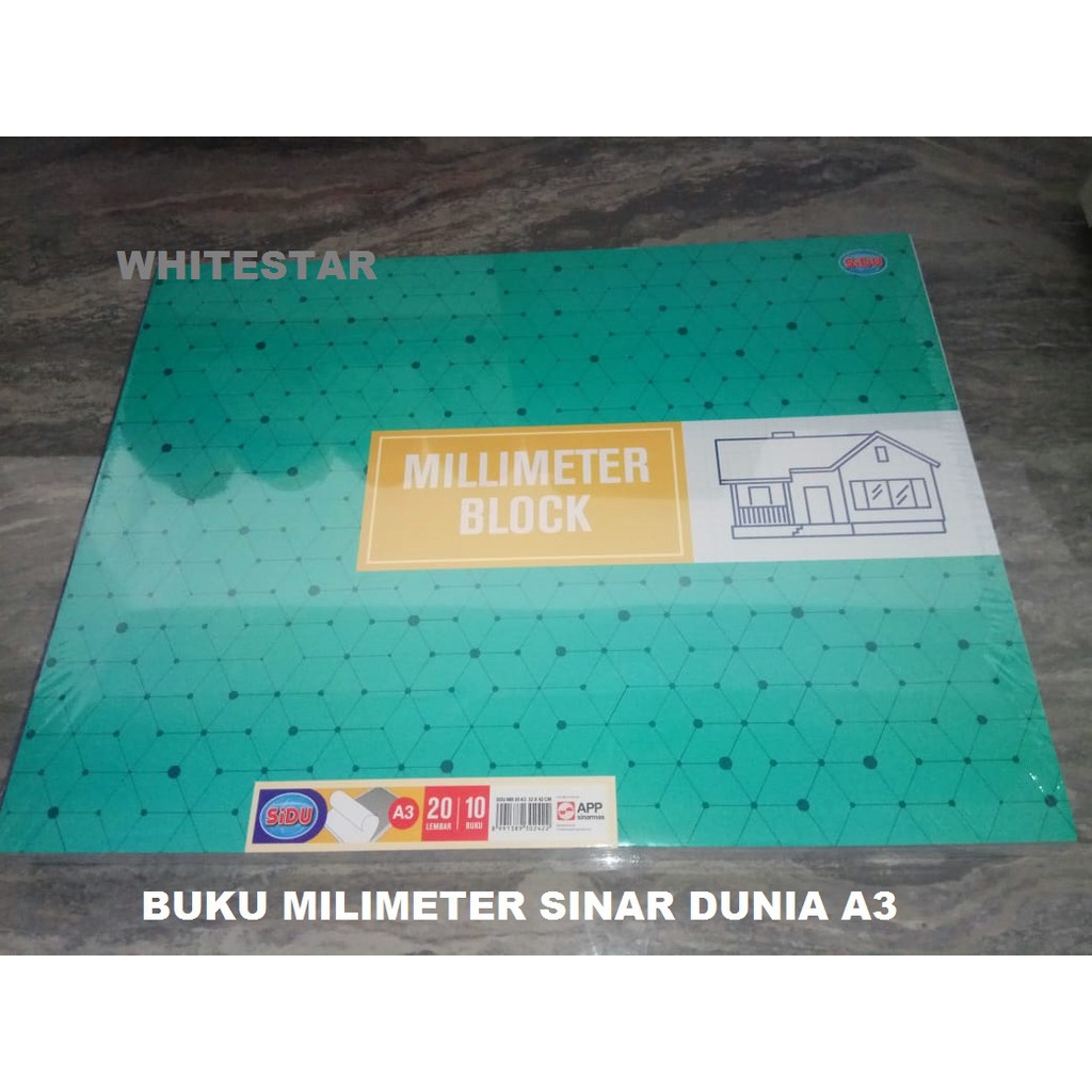 Jual buku milimeter / millimeter block sinar dunia sidu ukuran A3 ...