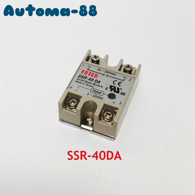 Jual FOTEK SSR 40A SSR-40DA Made in Taiwan Solid State Relay DC-AC input DC 3-32V Output Contact ...