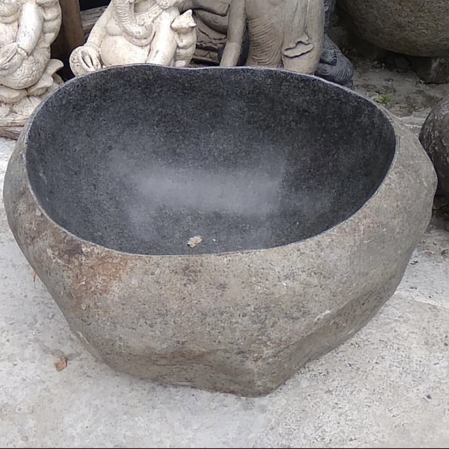 Jual Pot Anggrek / Pot Teratai Batu Kali Batu Alam Diameter 55 | Shopee ...