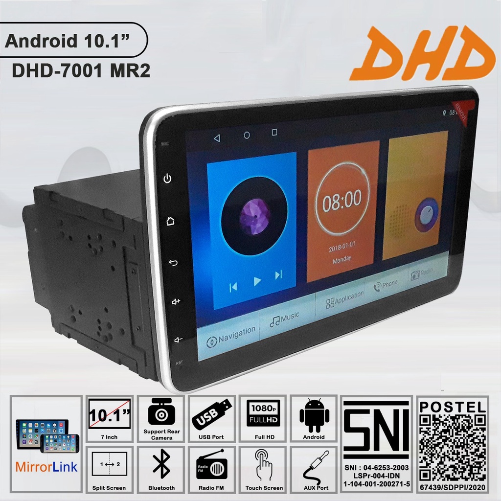 Jual Head Unit Android 10 Inch Manual Rotary 180° Flexible Movement ...
