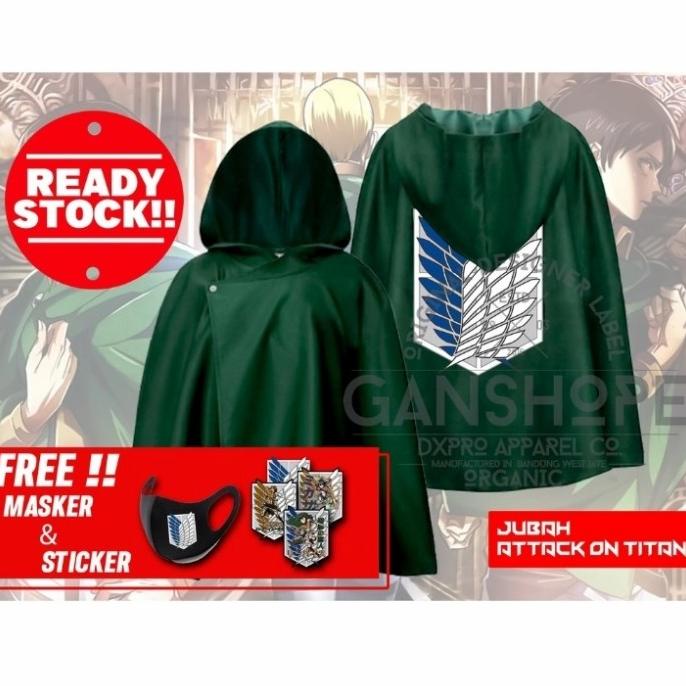Jual COD JUBAH ATTACK ON TITAN SHINGEKI NO KYOJIN AOT ANIME LEVI MIKASA ...