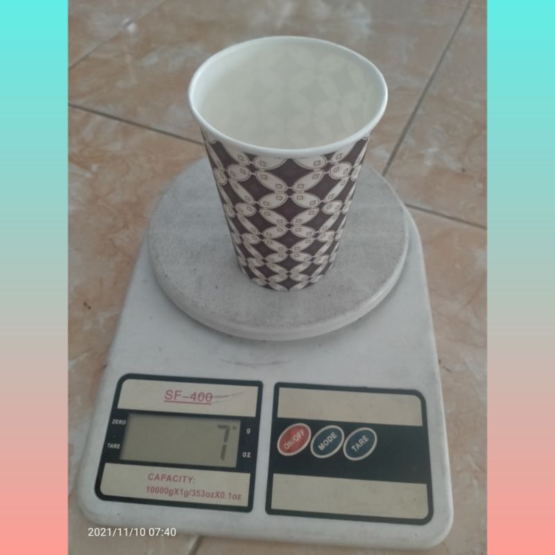 Jual gelas kopi paper cup papercup 8 oz PUSAKA berat 7 gram per gelas, 1 slop isi 50 gelas ...