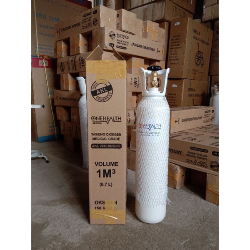 Jual Tabung Oksigen 1m3 + Isi Oksigen Original dari Produsen | Shopee ...