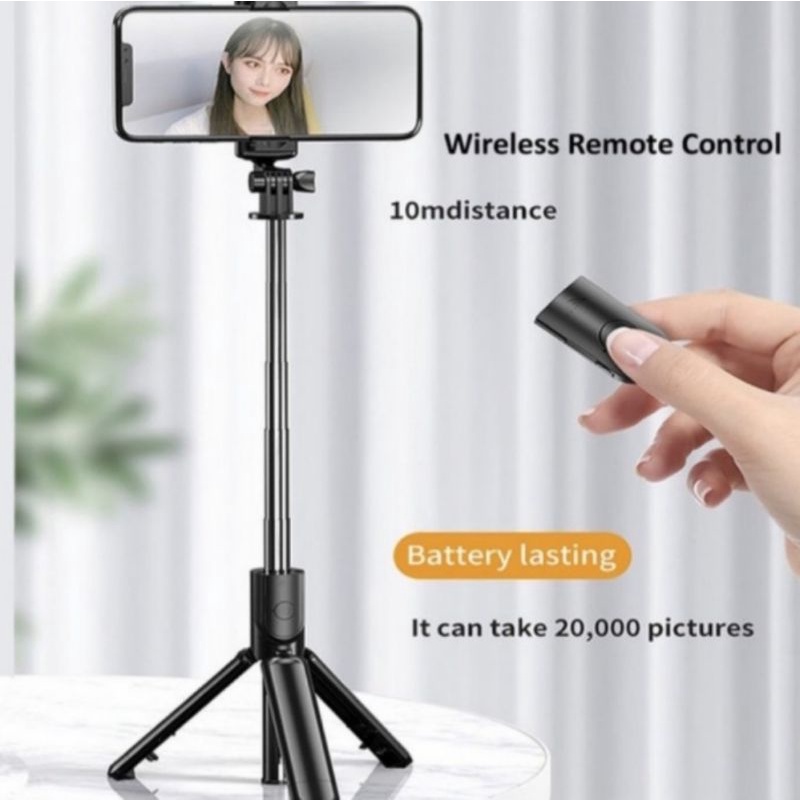 Jual Tongsis Tripod 3 In 1 Remote Control Bluetooth Selfie Stick