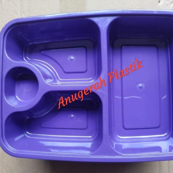 Jual Lunch Box Sekat 4 + Tutup Merk FIM ( WARNA UNGU ) | Shopee Indonesia