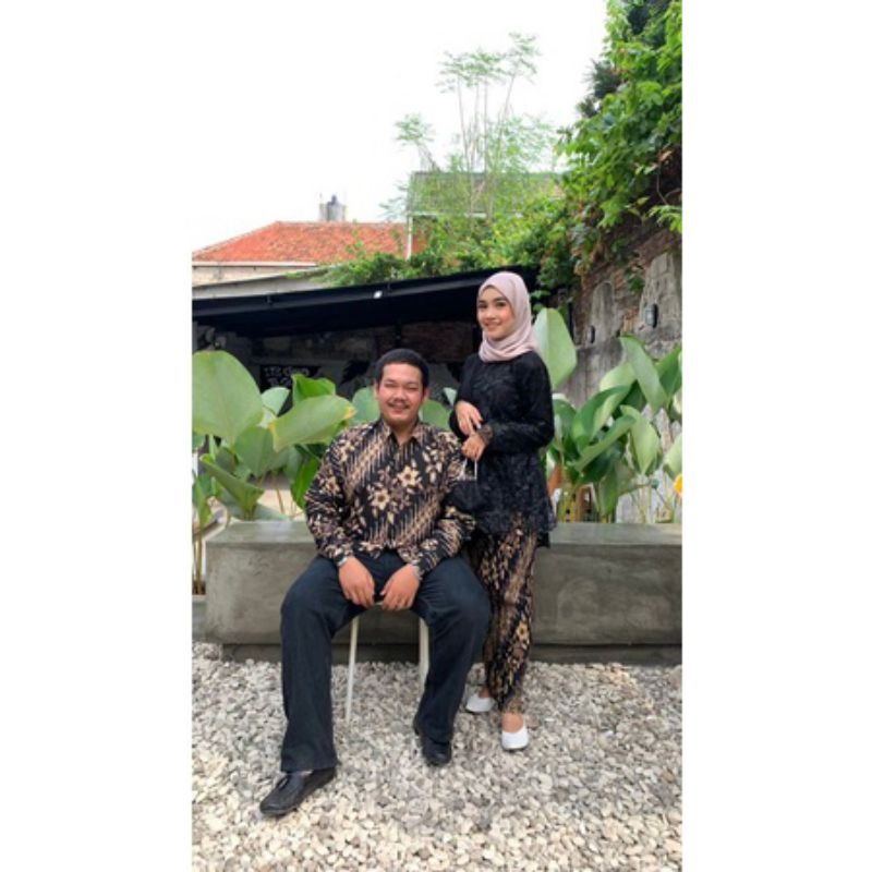 Jual (cod) set couple kebaya selendang aurora set couple kebaya lamaran ...