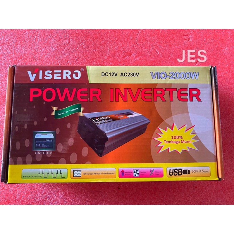 Jual Power Inverter Visero DC 12V To AC 230V 2000W | Shopee Indonesia
