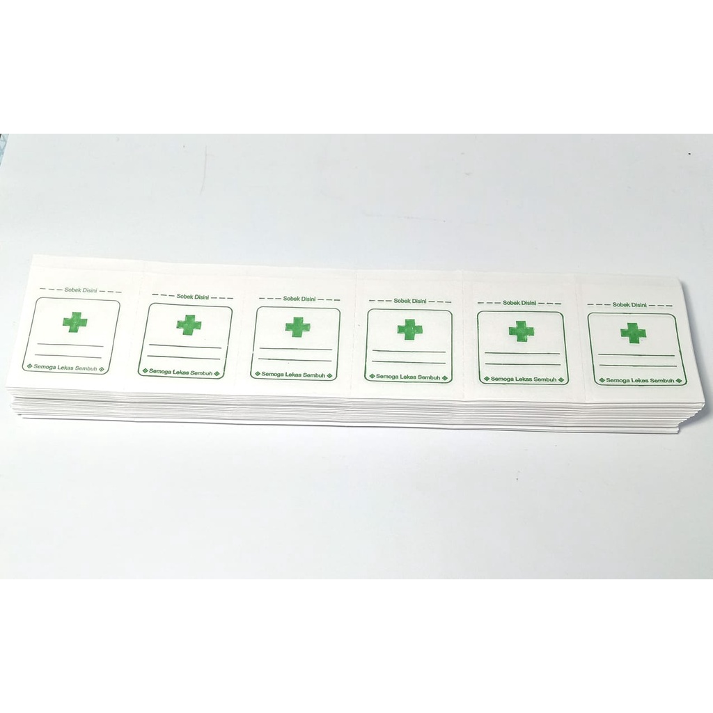 Jual Kertas Puyer Logo Umum Hijau Press/Kertas Pembungkus Obat Racikan ...