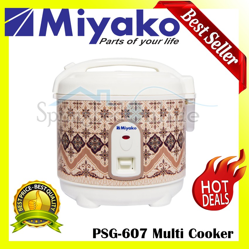 Jual Multi Cooker Rice Cooker MIYAKO - PSG 607 - Harga Pabrik | Shopee ...