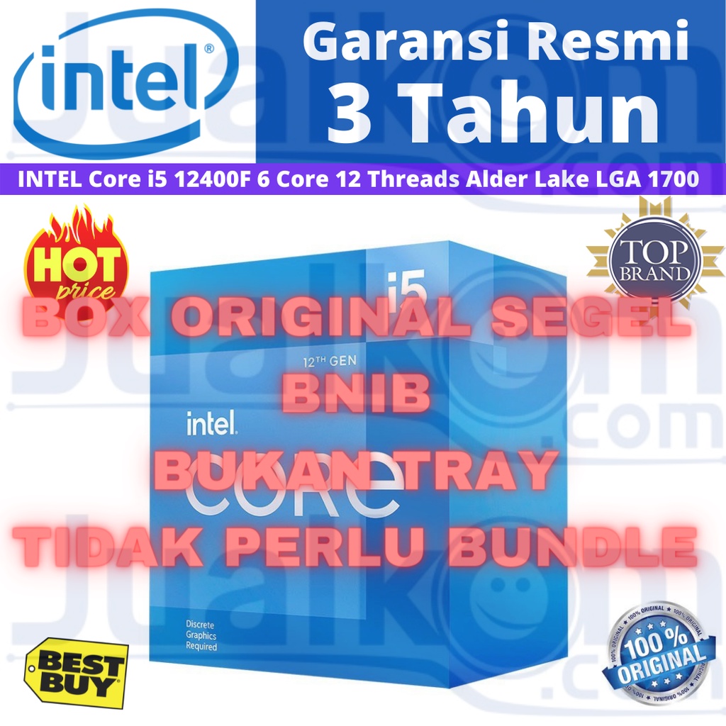 Jual Processor Intel Core i5 12400F 4.4GHz LGA1700 BOX | Shopee Indonesia