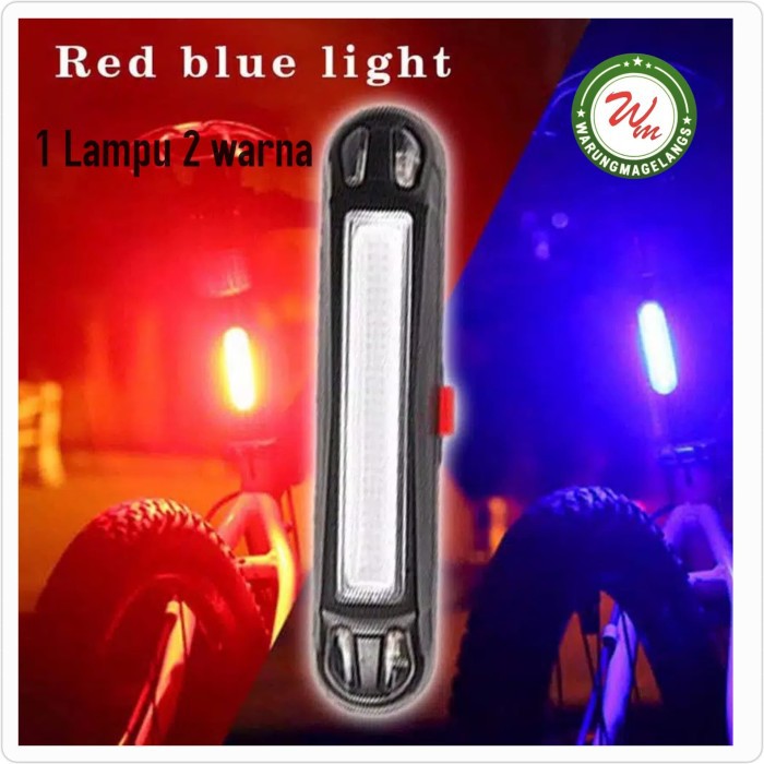 Jual RKY Lampu SEPEDA BELAKANG 2 WARNA USB Rechargeable Bike LED Tail ...