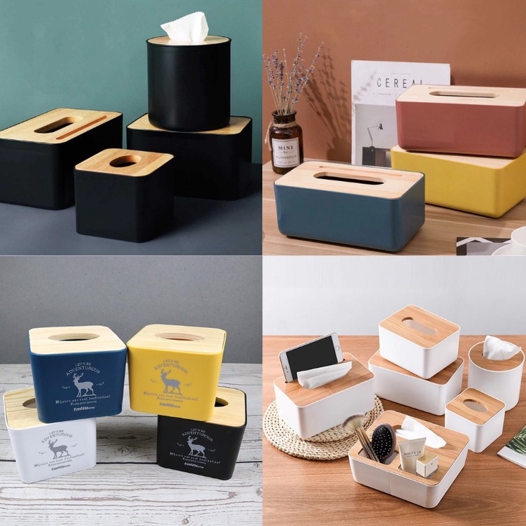 Jual GSPRO Kotak Tisu Kayu Wooden Design Wadah Tissue TeMGSPROt ...