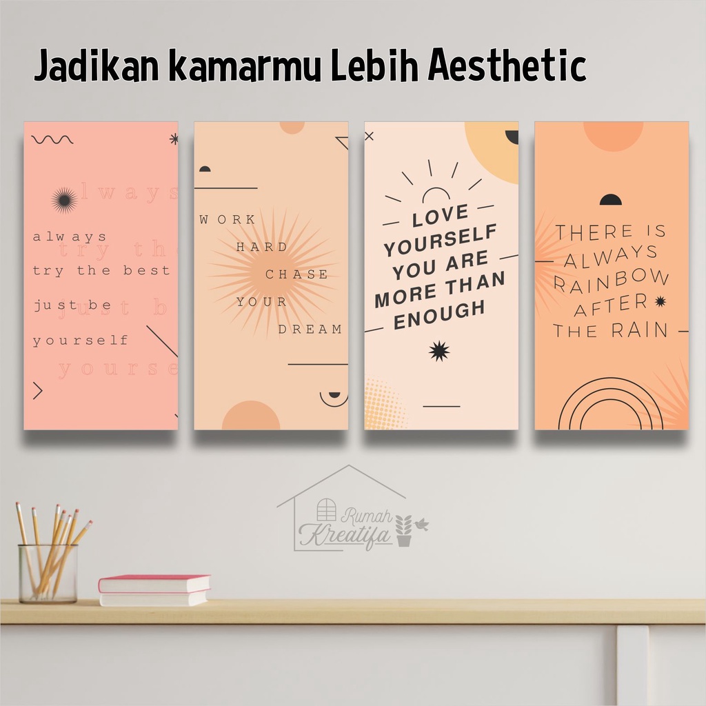 Jual Hiasan Dinding Aesthetic Kamar Kata Motivasi Quotes Minimalis ...