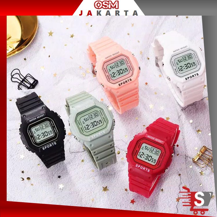 Jual OSM JKT J5041 Jam Tangan Wanita Student Waterproof Digital Watch ...