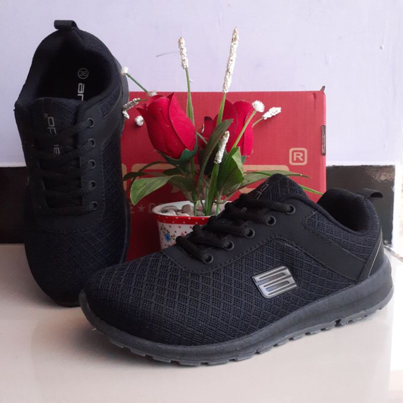 Jual sepatu ando original aida hitam polos all black full black ...