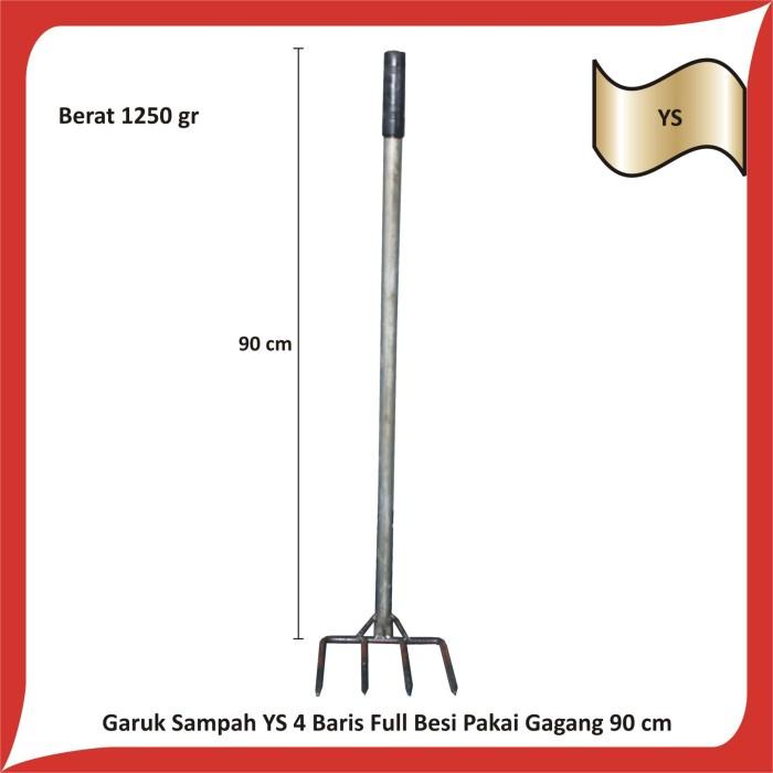 Jual Garuk Sampah Sekop Garpu Besi Pakai Gagang 90 Cm Ys | Shopee Indonesia