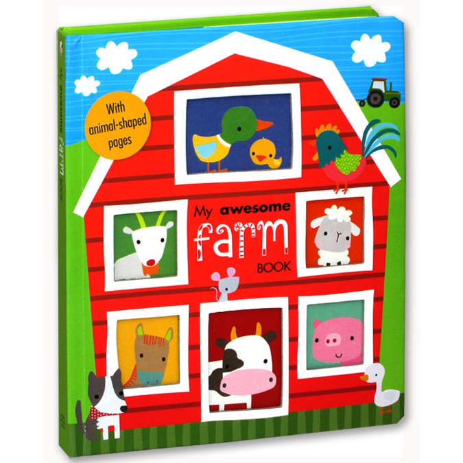 Jual (BB-SHP-AWE-FARM) My Awesome Farm Board Book (with animal-shaped ...