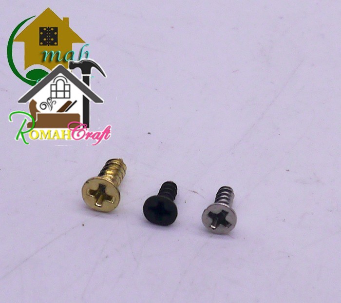 Jual Sekrup kepala datar 4x7 mm Skrup flat Sekrup kunci kotak kayu 100 ...