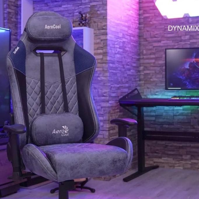 Jual Aerocool Duke Aerosuede Gaming Chair / Kursi Gaming - Steel Blue ...