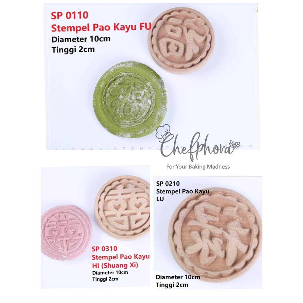 Jual Stempel Bakpao Bak Pao Bakpau Bakpia Kue Bolu Tausapia Kayu 10cm ...