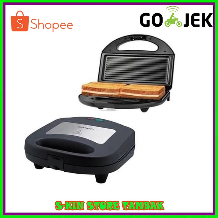 Jual Pemanggang Roti Sharp Sandwich Toaster KZS-71-BK 3 in 1 | Shopee ...