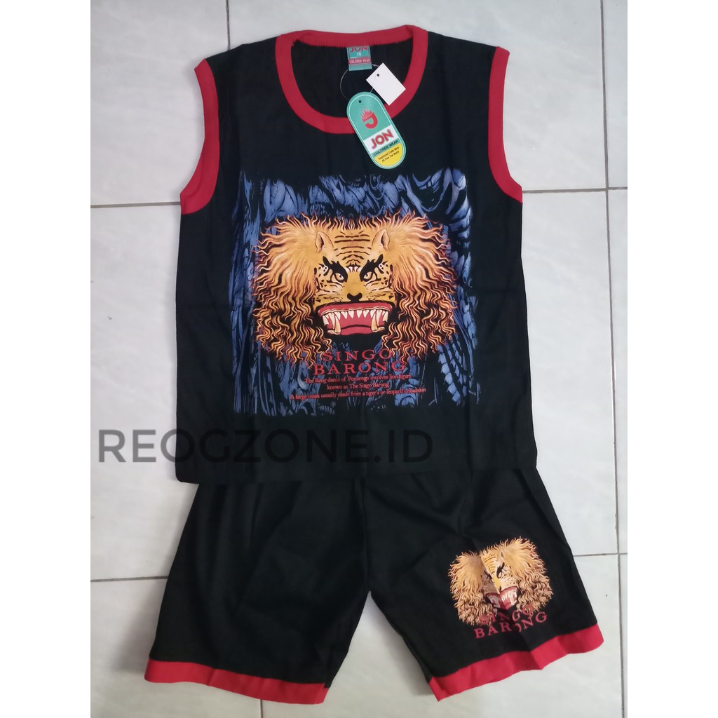 Jual SETELAN KAOS SINGLET ANAK REOG PONOROGO SINGO BARONG | Shopee ...