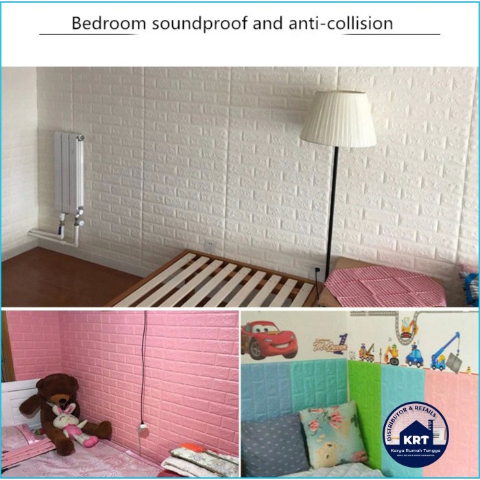 Jual ds4011f Promo Wallpaper Foam Panel Stiker 3D Emboss Korea - Putih ...