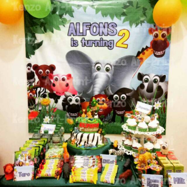 Jual Paket label ultah jungle animal 250k | Shopee Indonesia