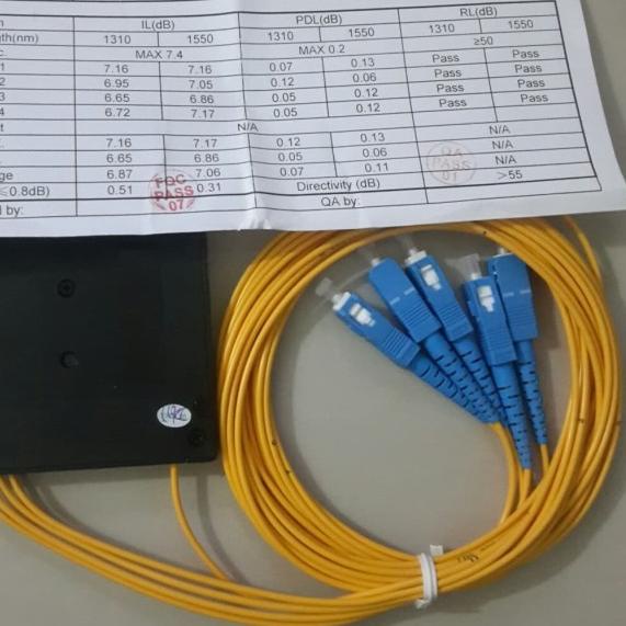 Jual ֍ Passive splitter atau pasif spliter 1-4 PLC fiber optic | Shopee ...
