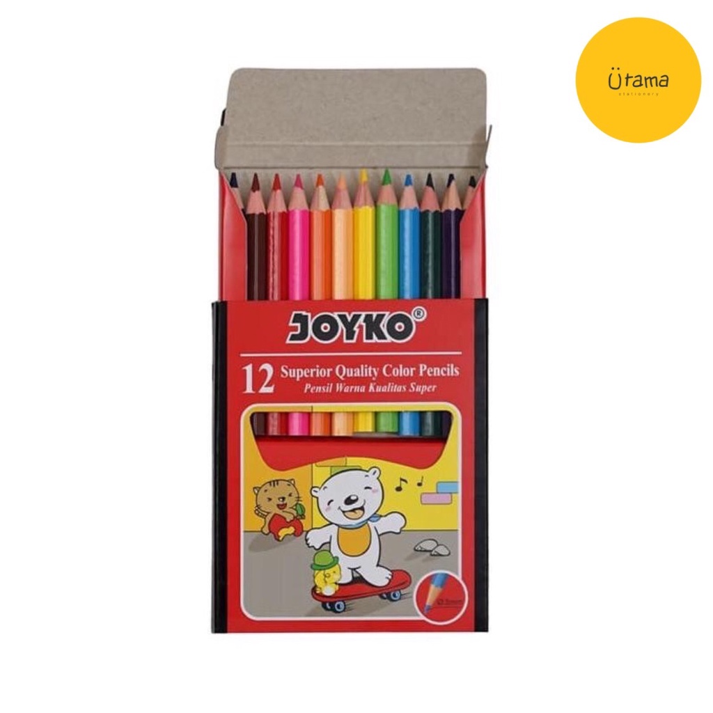 Jual Pensil Warna Joyko 12 Warna Pendek CP-S12 / Color Colour Pencil ...