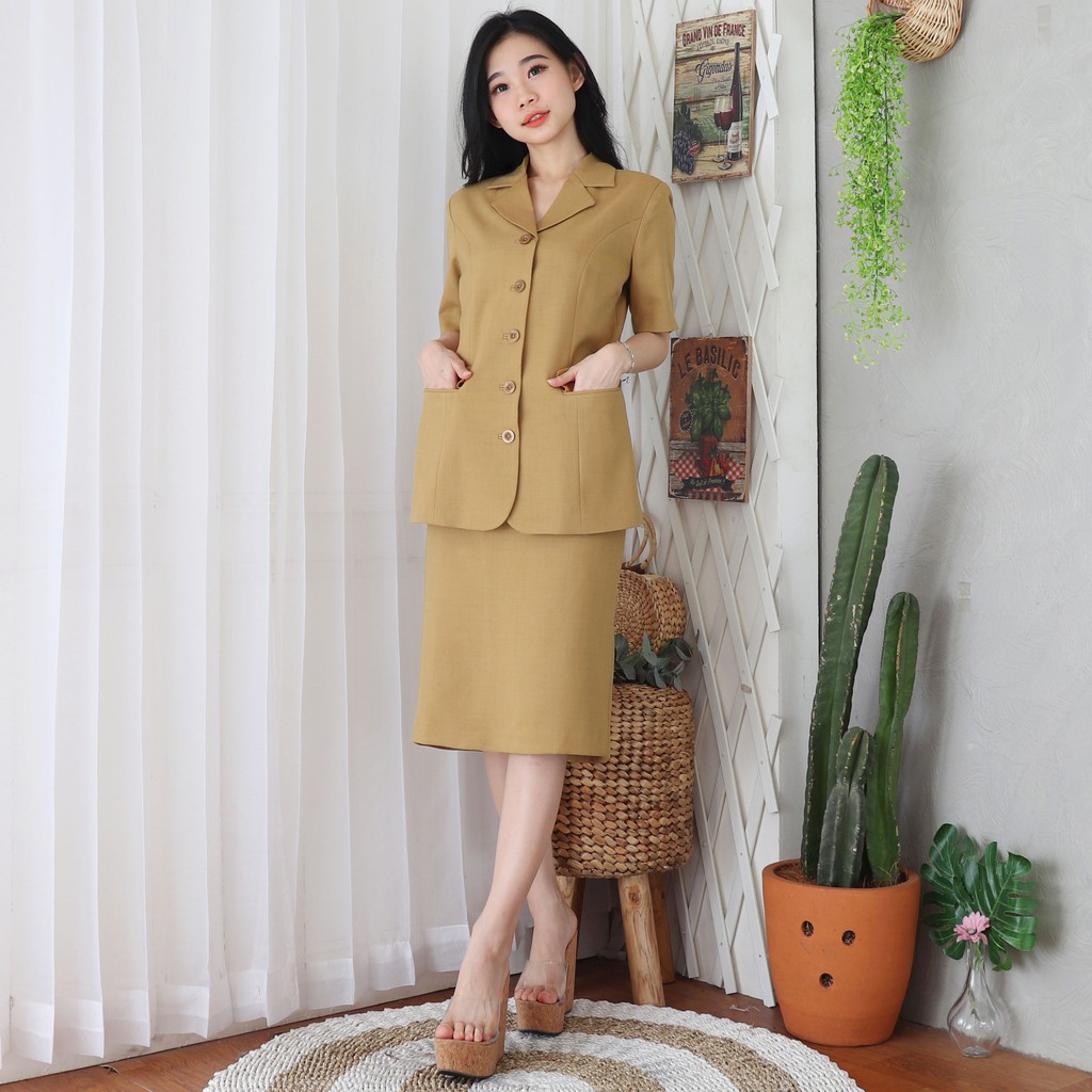 Jual Setelan Blazer PNS ASN Seragam PNS Pemda Baju Dinas Setelan Jas PDH Wanita - 5003 LN ...