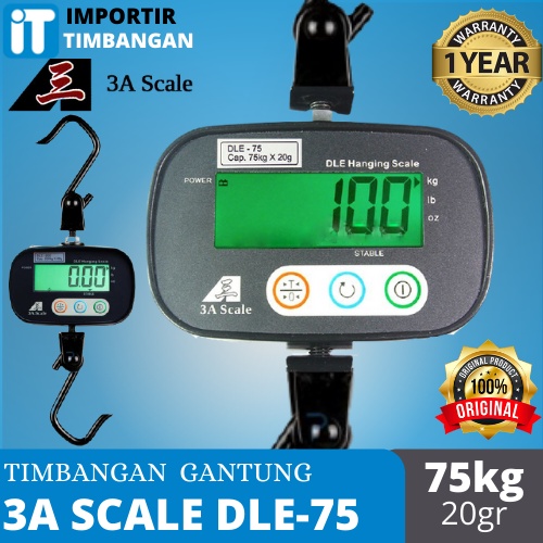 Jual Timbangan Gantung Digital Dle 75 kg Daging Buah Ikan Sembako Sayur ...