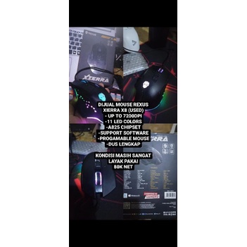 Jual Mouse Rexus Xierra X8 (Second, Good Condition) | Shopee Indonesia