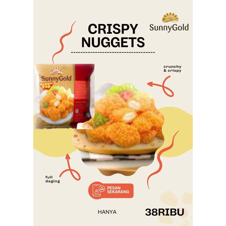 Jual SUNNYGOLD CRISPY CHICKEN NUGGET (NUGGET POP) 440 GRAM | Shopee Indonesia